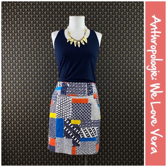 Anthropologie | Skirts | Anthro Decoupage Skirt By We Love Vera | Poshmark